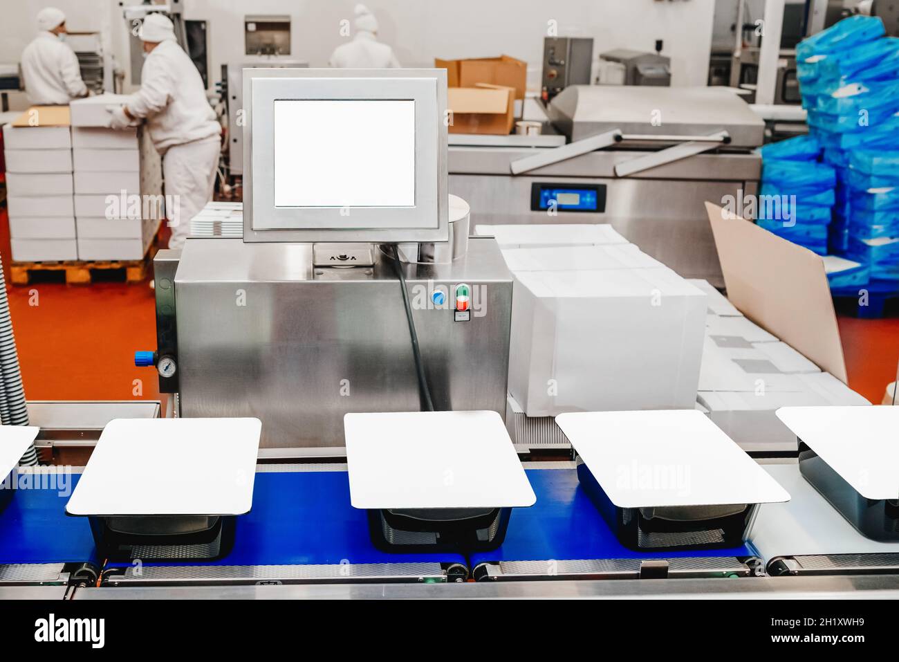 Chicken fillet production line . Factory for the production of food ...