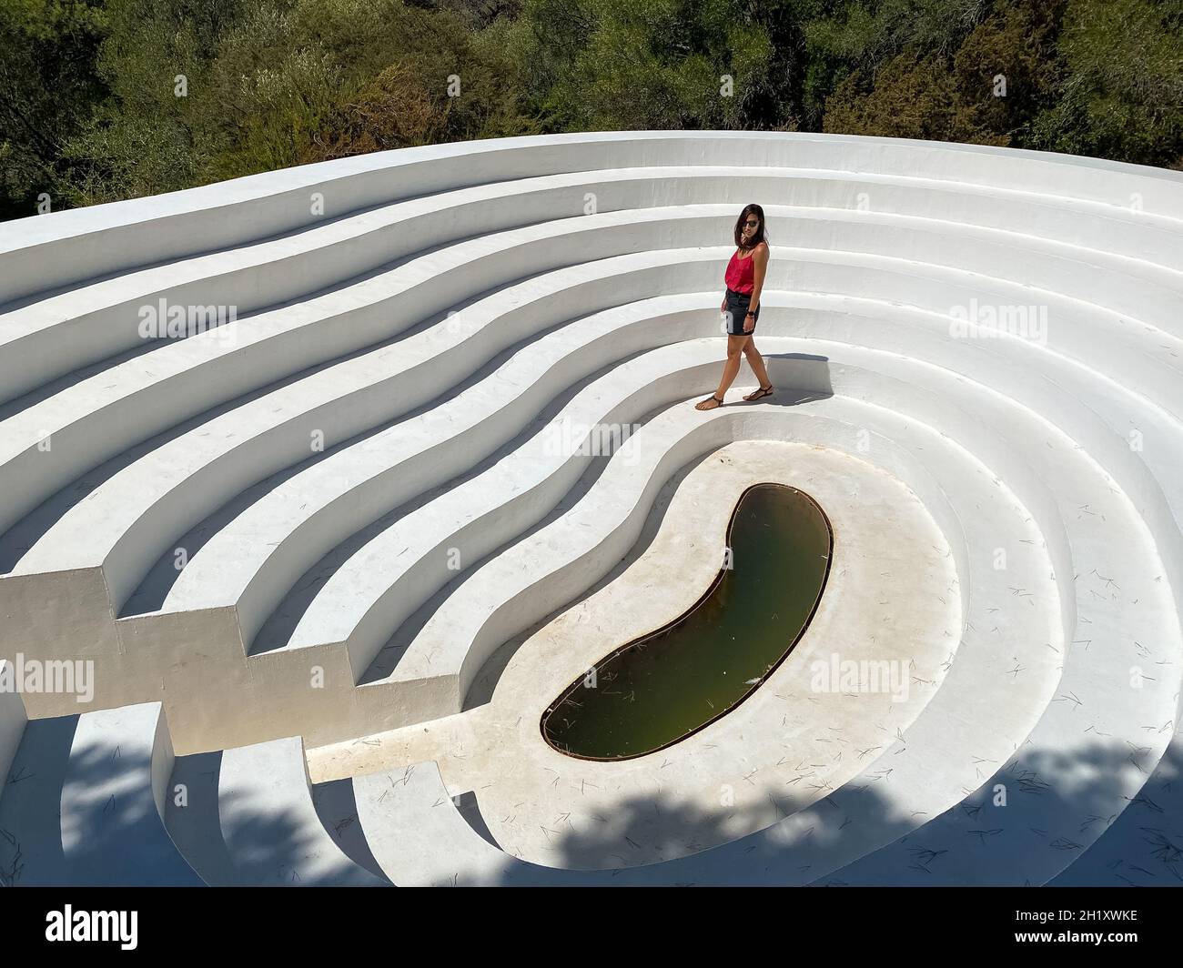 September 4, 2021: Woman gazing Skys, a sculpture by Gunilla Bandolin ...