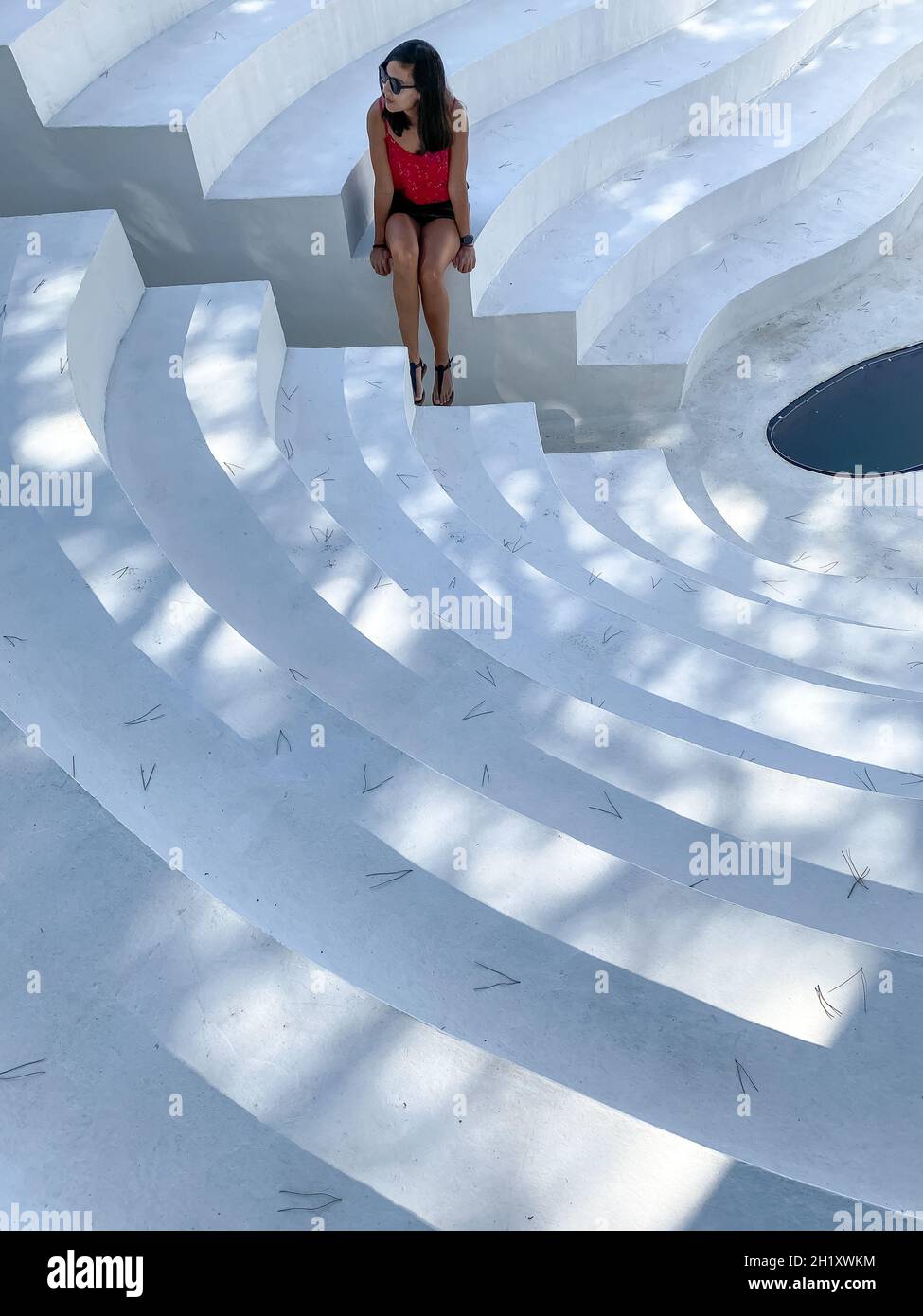 September 4, 2021: Woman gazing Skys, a sculpture by Gunilla Bandolin ...