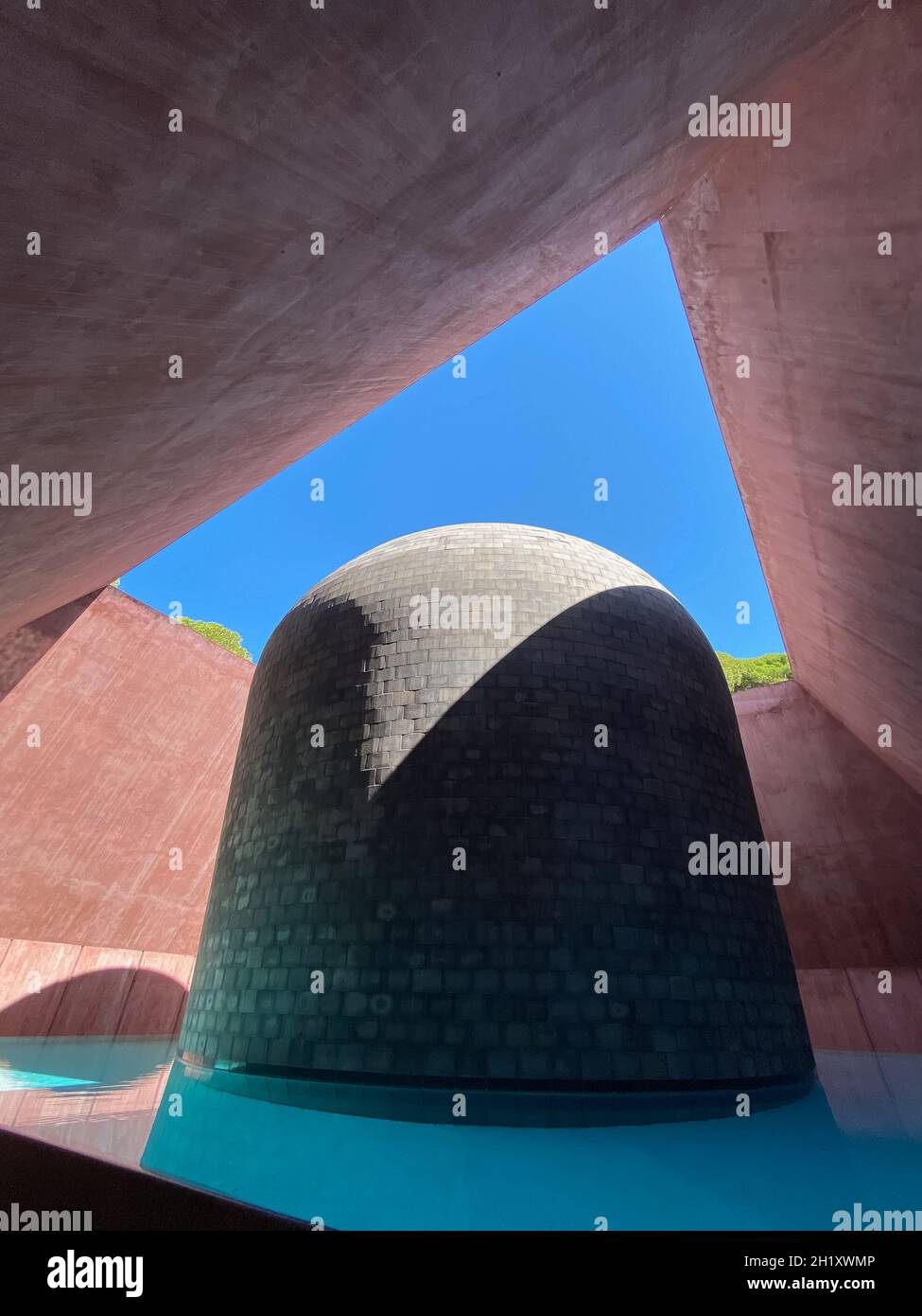 September 05, 2021: A James Turrell Second Wind Art Structure. Vejer de ...