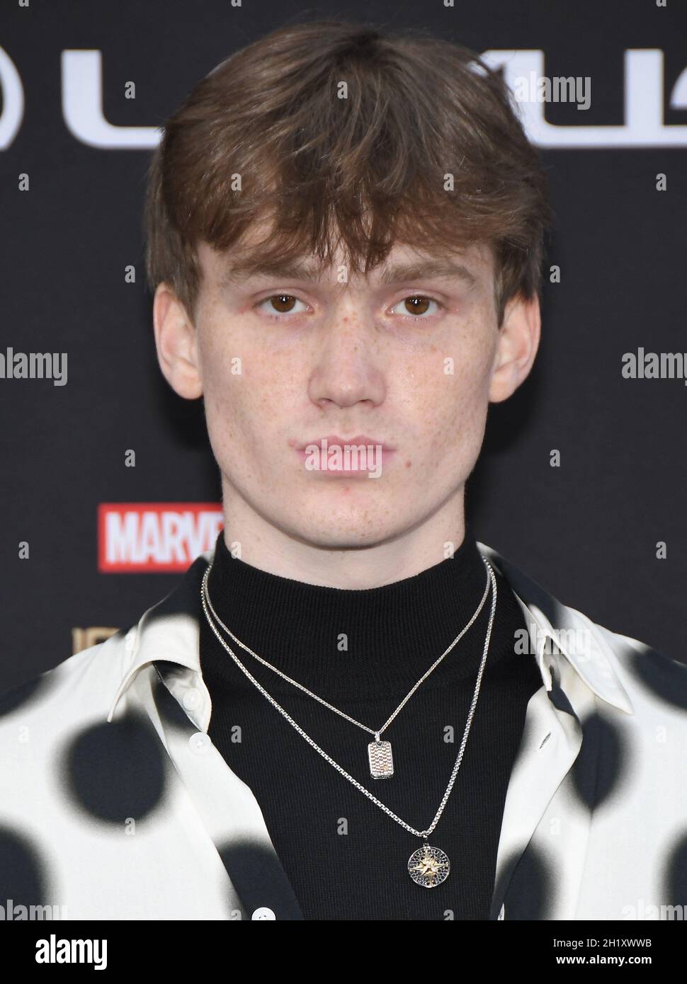 Los Angeles, USA. 18th Oct, 2021. Matt Lintz arrives at Marvel Studios ...
