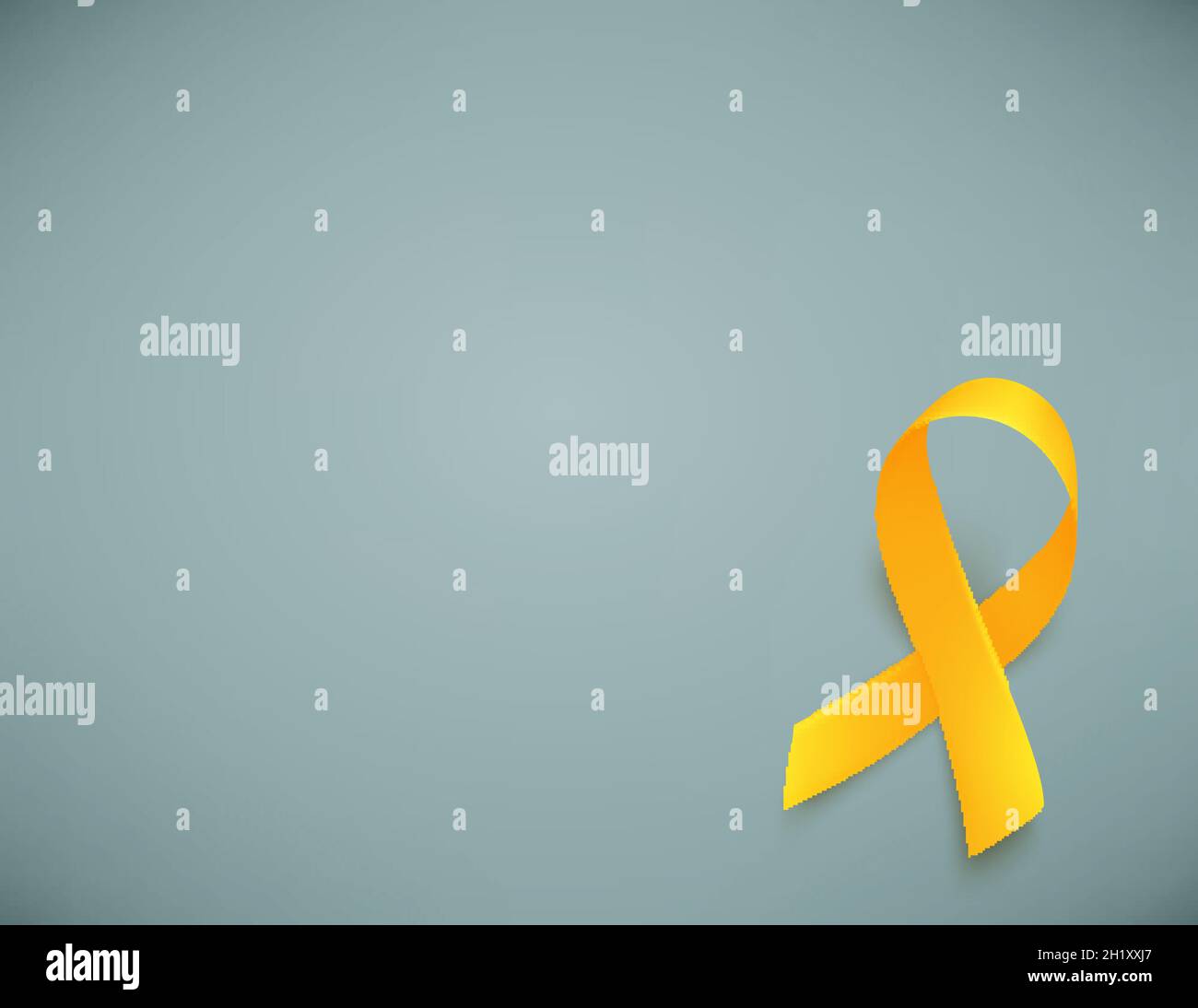 Background with realistic gold ribbon. World childhood cancer symbol ...
