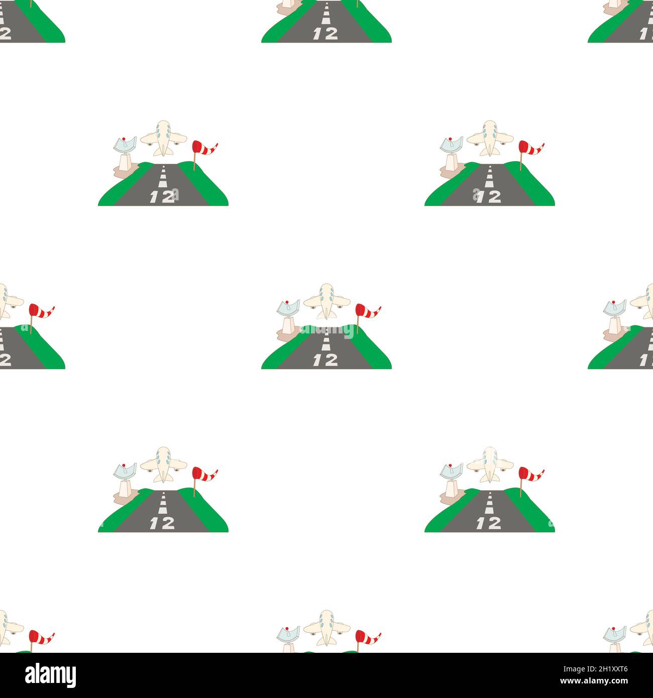 Airstrip with airplane pattern seamless background texture repeat ...