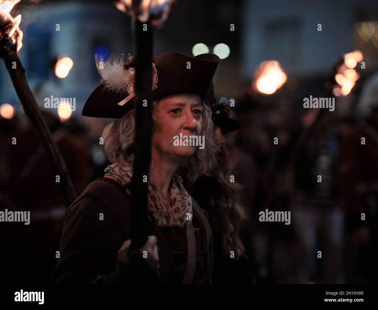 Annual Hastings Borough Bonfire Society HBBS torchlit procession ...
