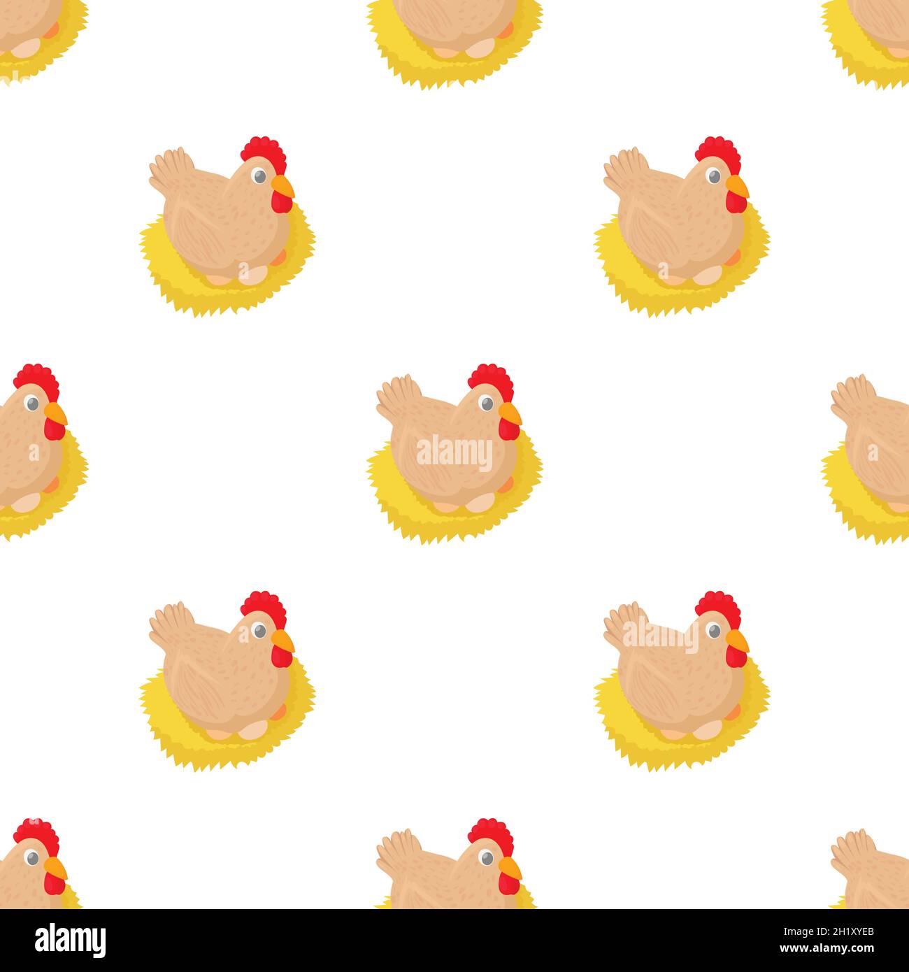 Hen in the nest pattern seamless background texture repeat wallpaper ...