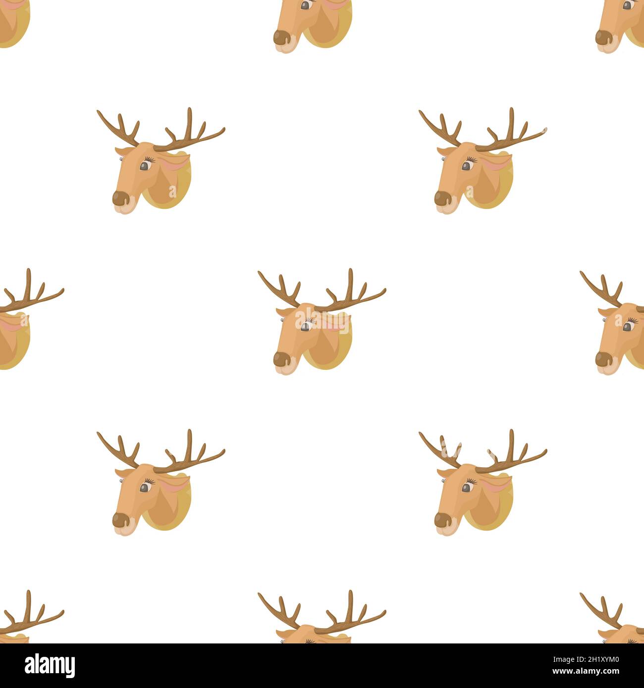 Deer head pattern seamless background texture repeat wallpaper ...