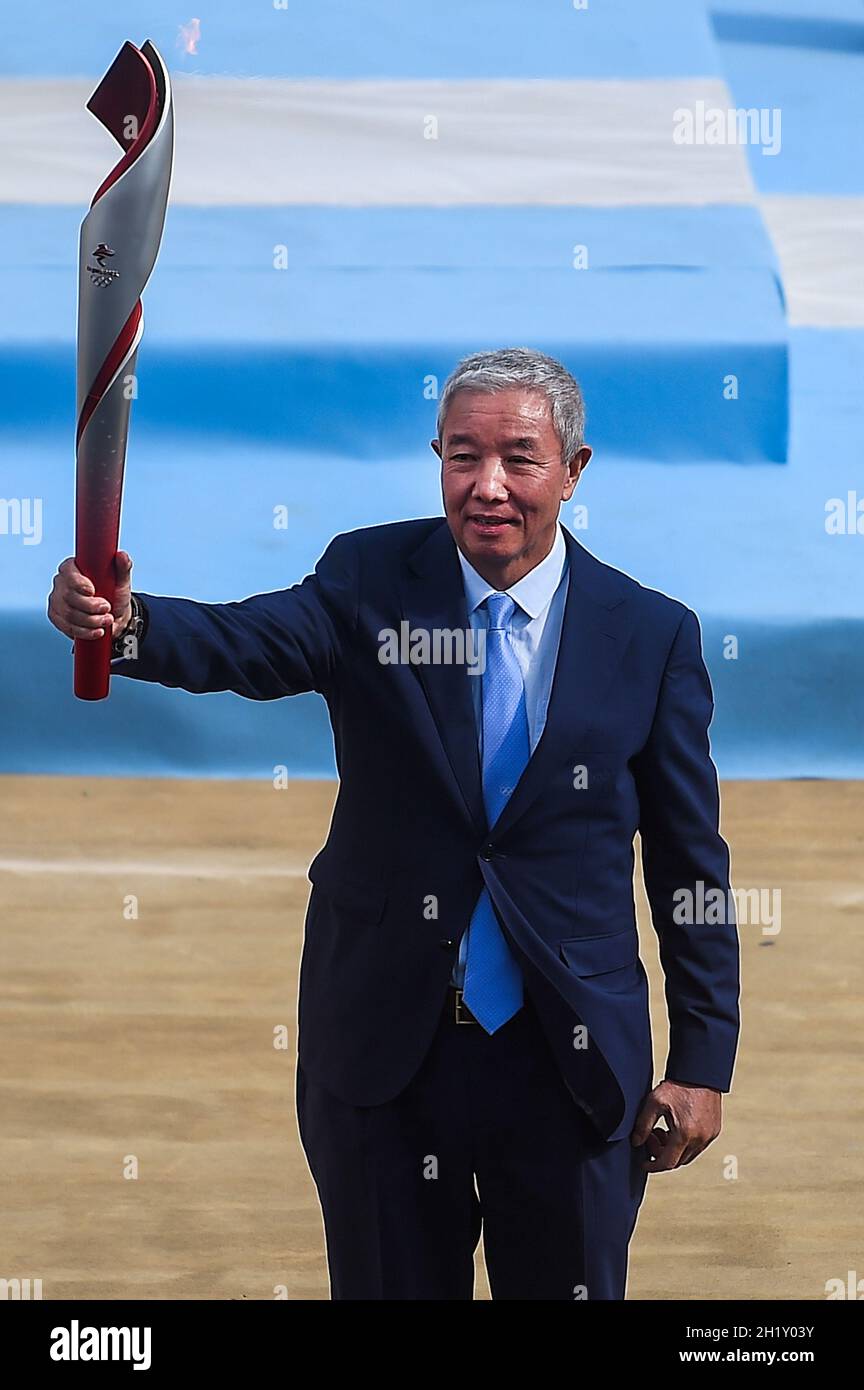Olympic torch handover hi-res stock photography and images - Alamy