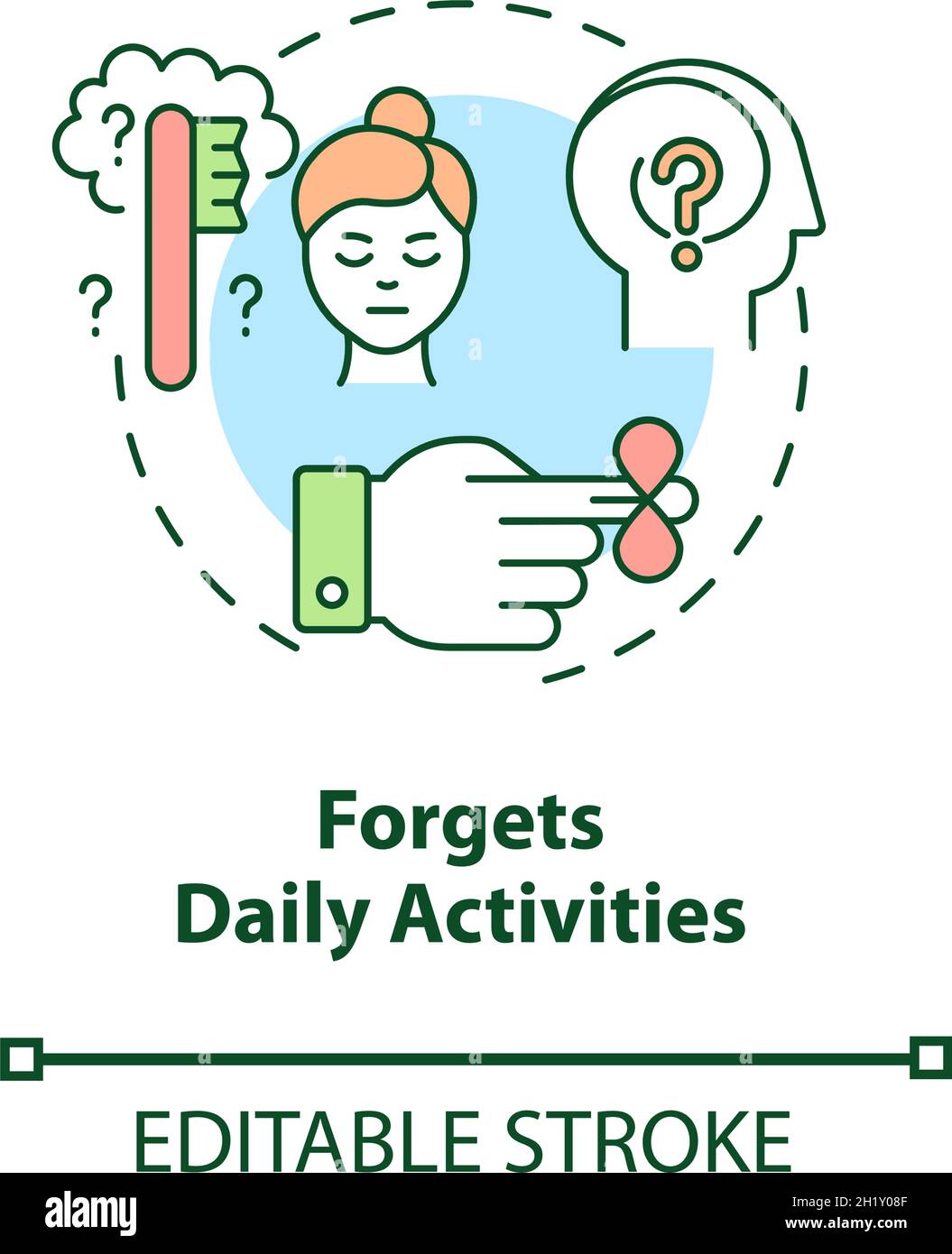 Forgets daily activities concept icon Stock Vector Image & Art - Alamy