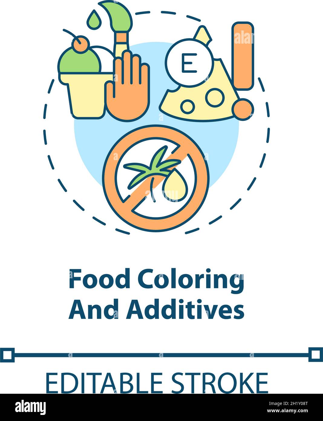 Food coloring and additives concept icon Stock Vector Image & Art - Alamy
