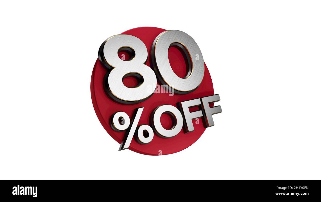 3d number 80 hi-res stock photography and images - Alamy