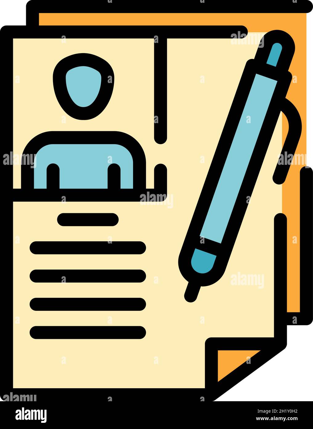 Justice man folder icon. Outline justice man folder vector icon color ...