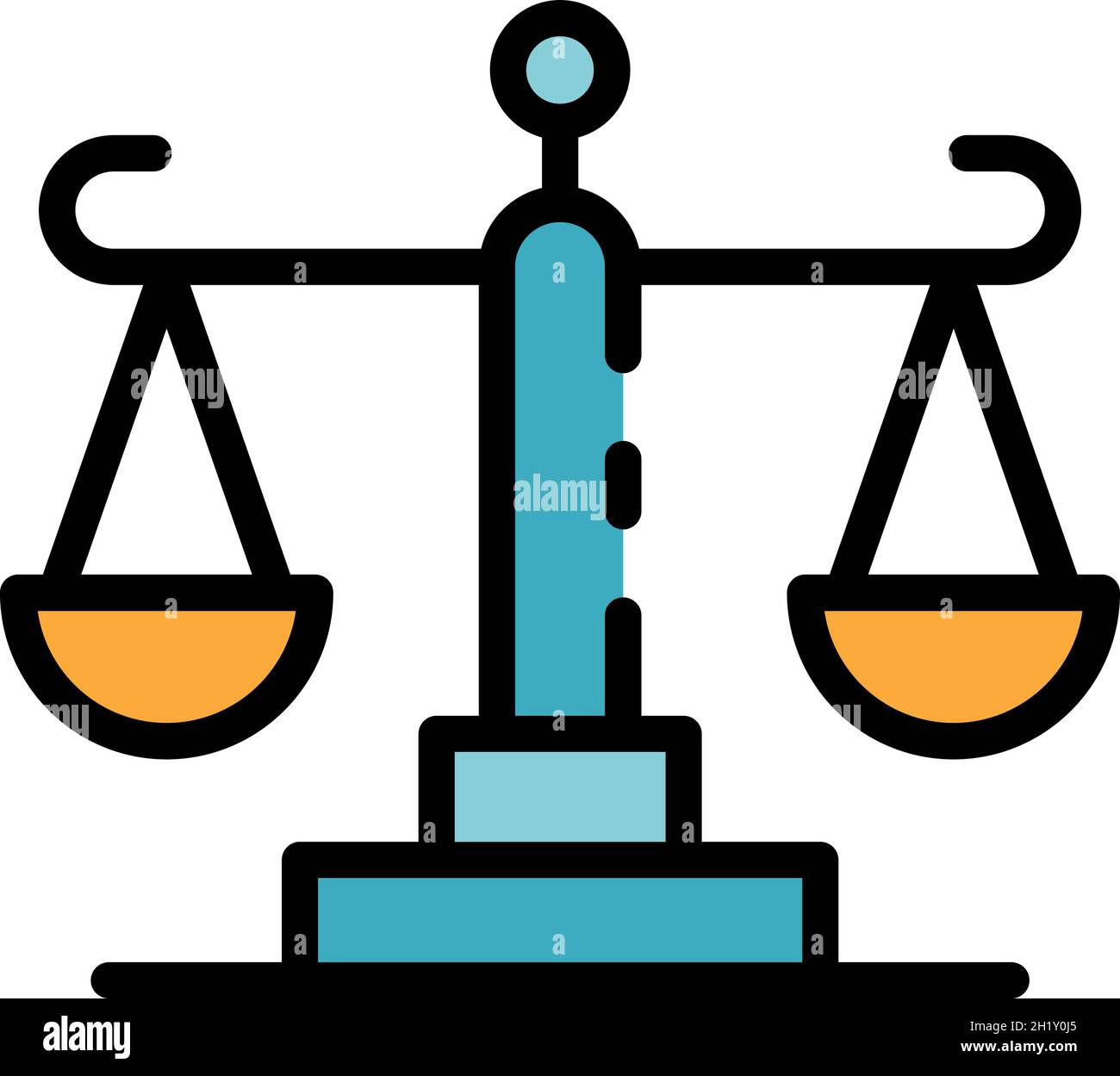 Court justice balance icon. Outline court justice balance vector icon ...