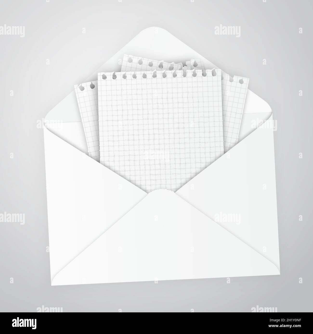 Open white envelope with blank, vector illustration Stock Vector Image ...