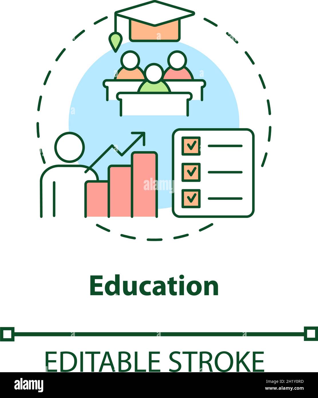Education concept icon Stock Vector Image & Art - Alamy