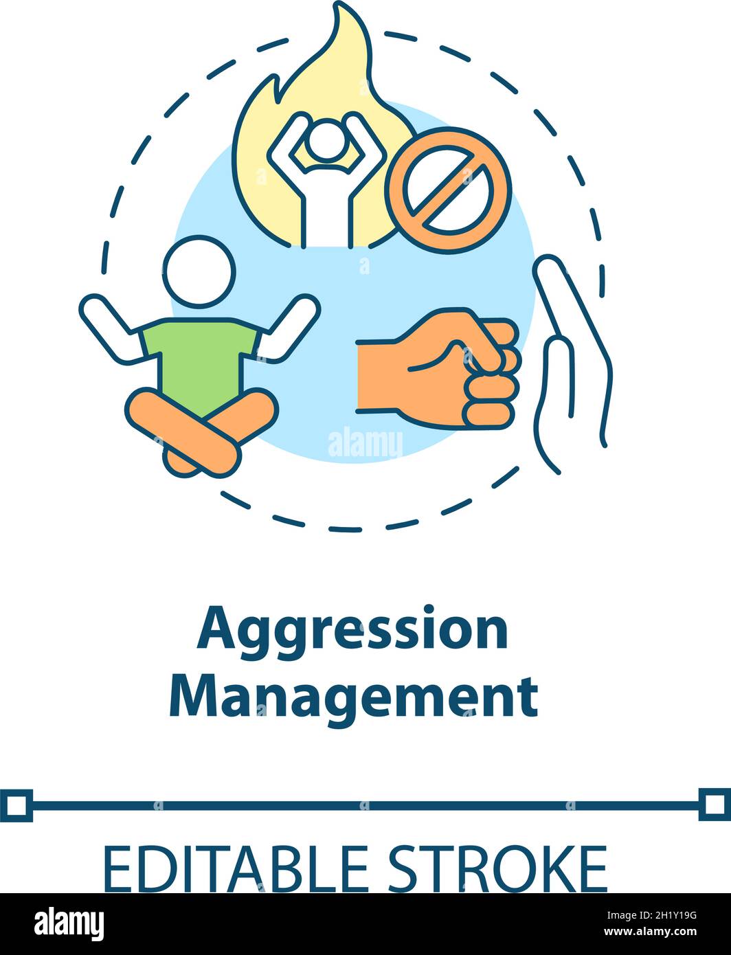 Aggression management concept icon Stock Vector Image & Art - Alamy