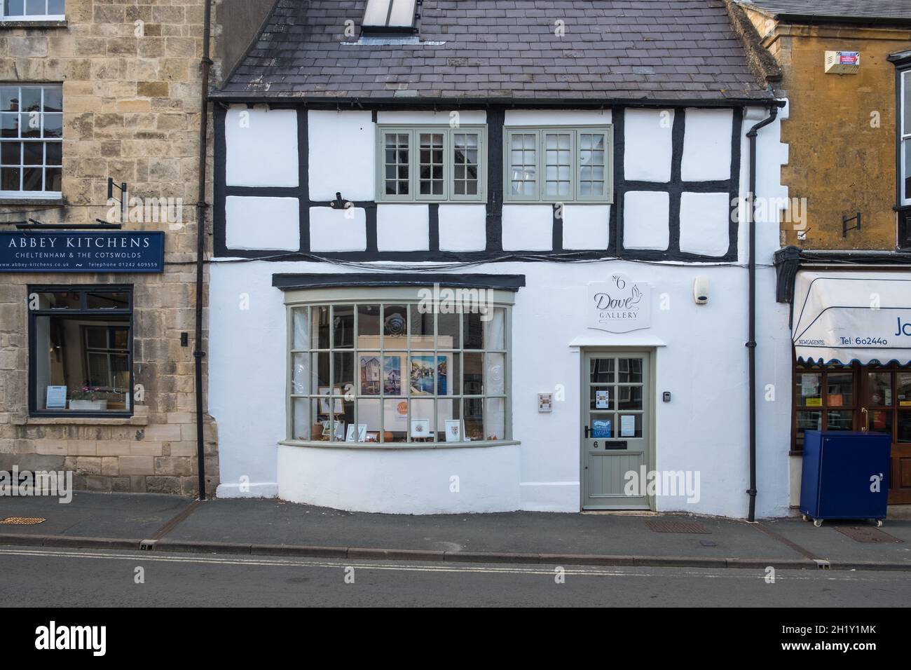 Shops and art galleries in Hailes Street, Winchcombe, Cotswolds ...