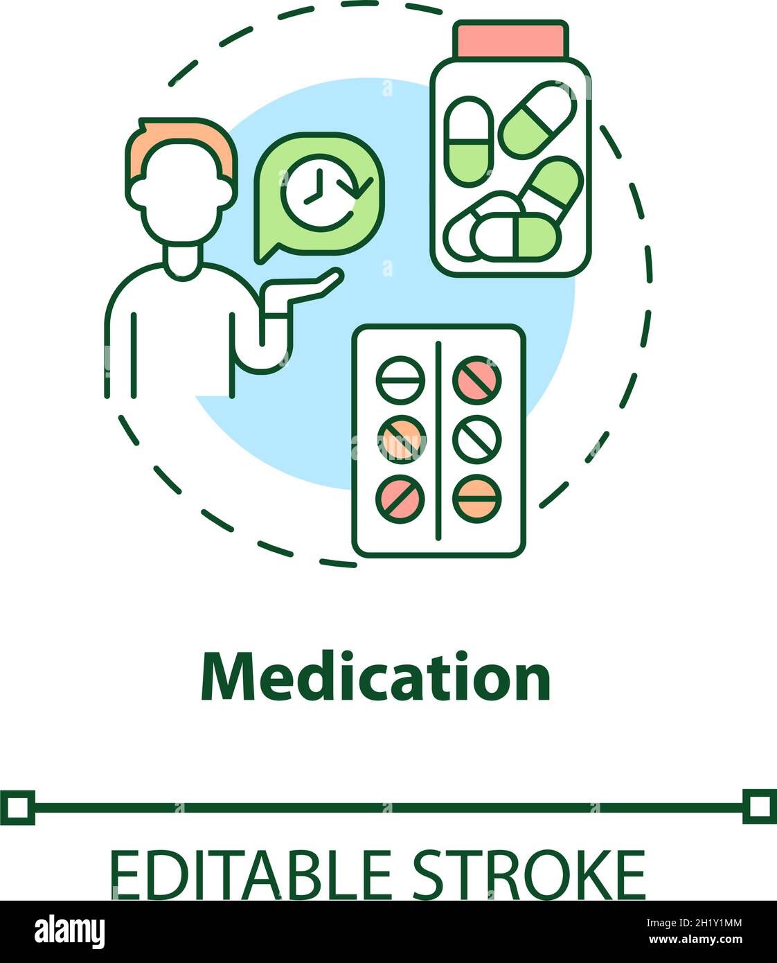 Medication concept icon Stock Vector Image & Art - Alamy