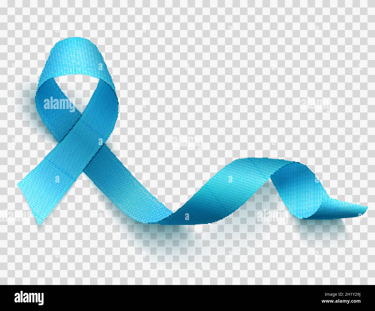 Realistic blue ribbon, world prostate cancer day symbol in november ...