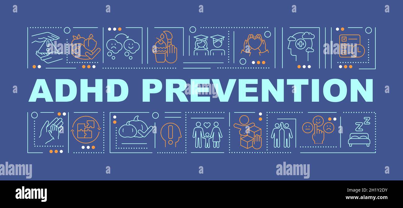 ADHD prevention word concepts banner Stock Vector Image & Art - Alamy