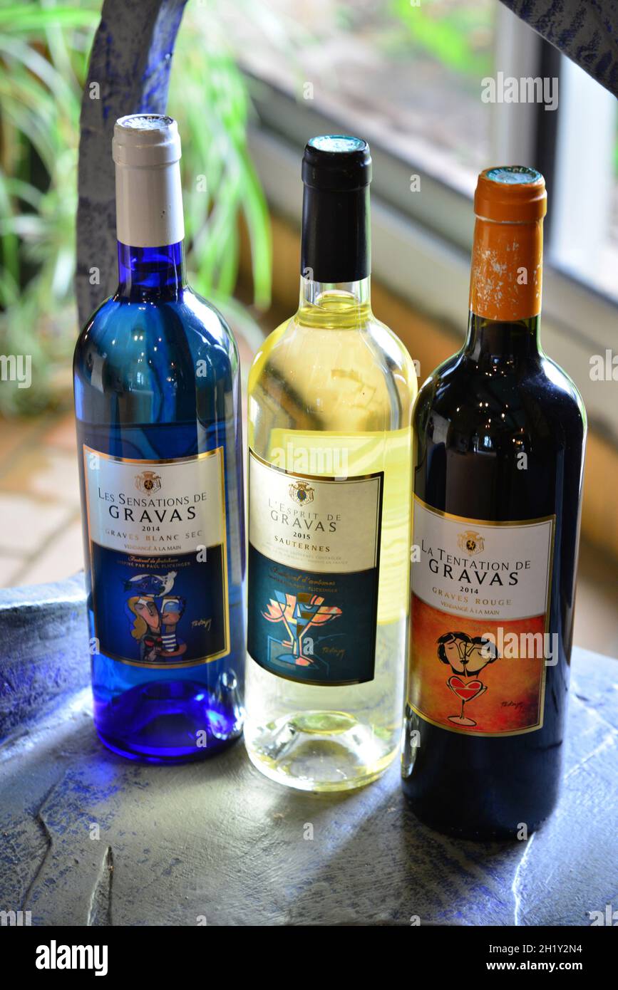 GIRONDE (33) SAUTERNES. CHATEAU GRAVAS AND ITS THREE WINES WHITE, RED ...