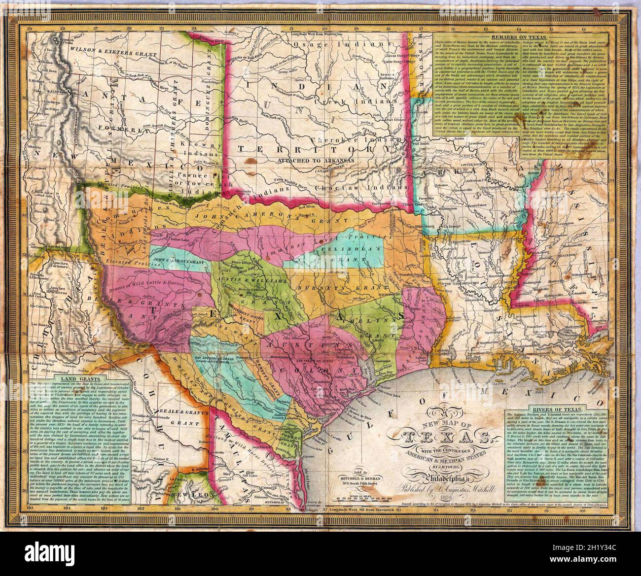 18-19th century old vintage map Stock Photo - Alamy