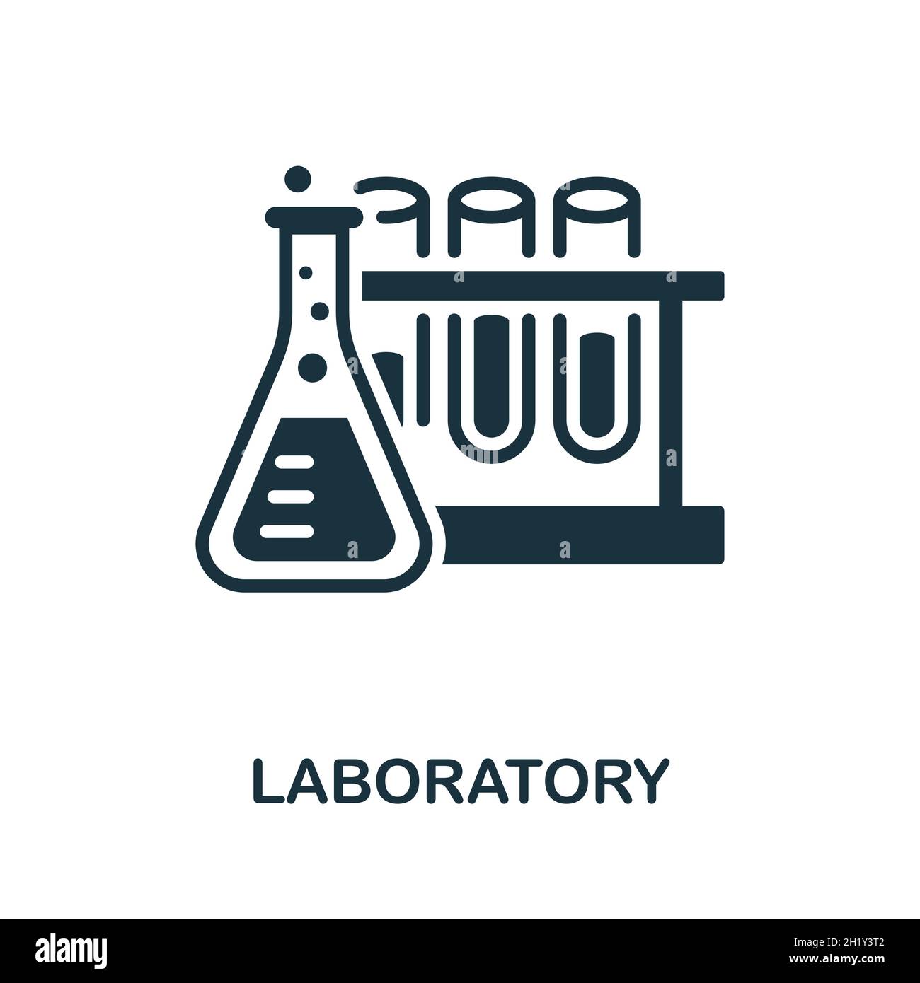 Laboratory icon. Monochrome sign from bioengineering collection ...