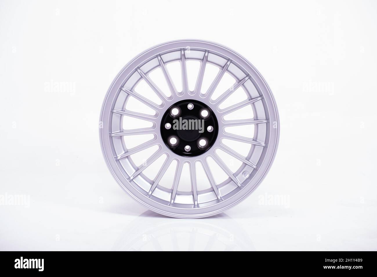 BMW Alpina 15'' silver classic alloy wheel Stock Photo - Alamy