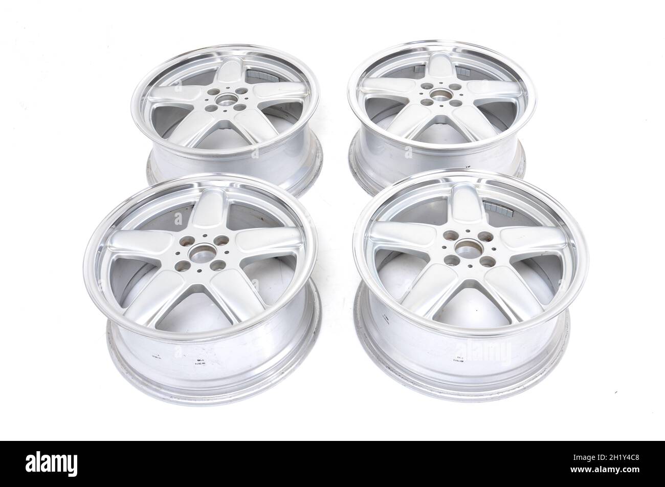 BMW AC Scnitzer 17'' silver classic alloy wheel set Stock Photo - Alamy