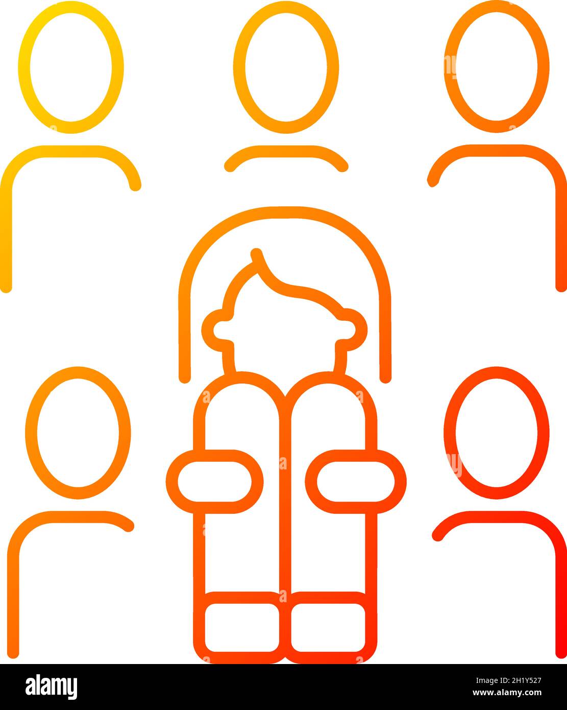 Enochlophobia gradient linear vector icon Stock Vector Image & Art - Alamy