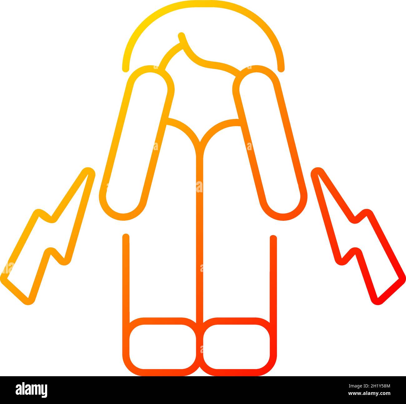 Panic attack gradient linear vector icon Stock Vector Image & Art - Alamy