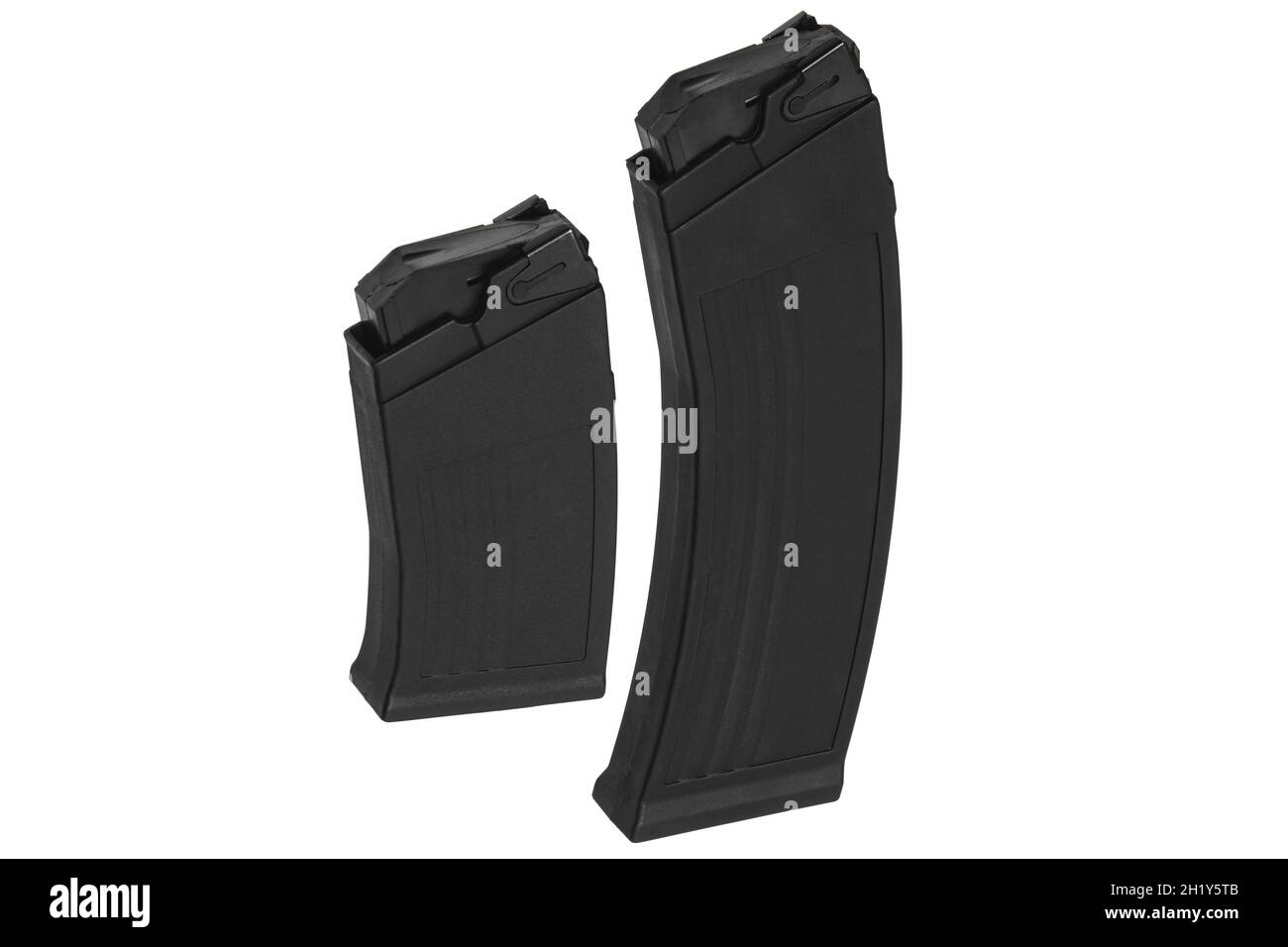 Box magazine for 12-gauge semi-automatic shotguns. Isolate on a white ...