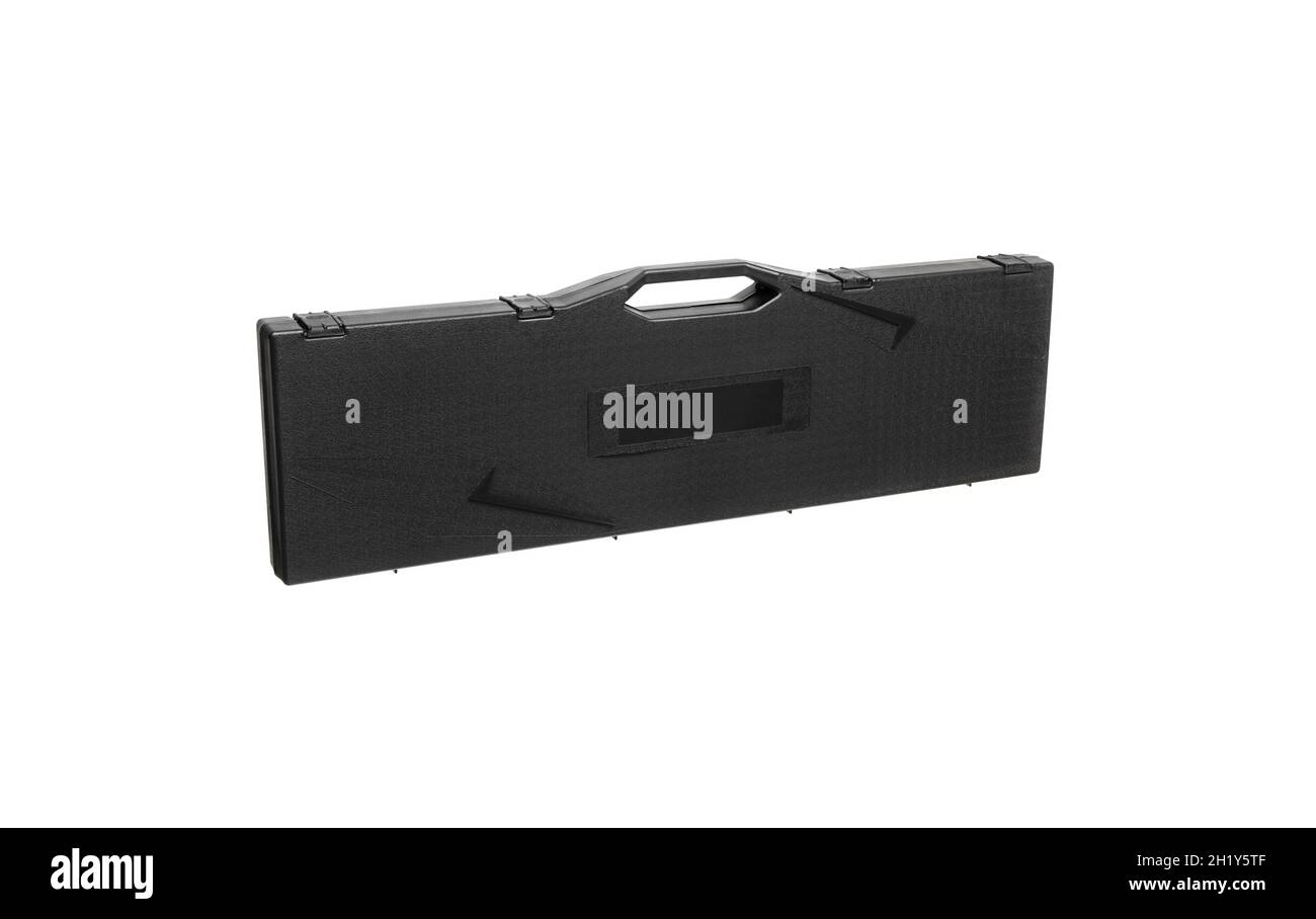 Black plastic hard case for transporting and storing weapons. Gun ...