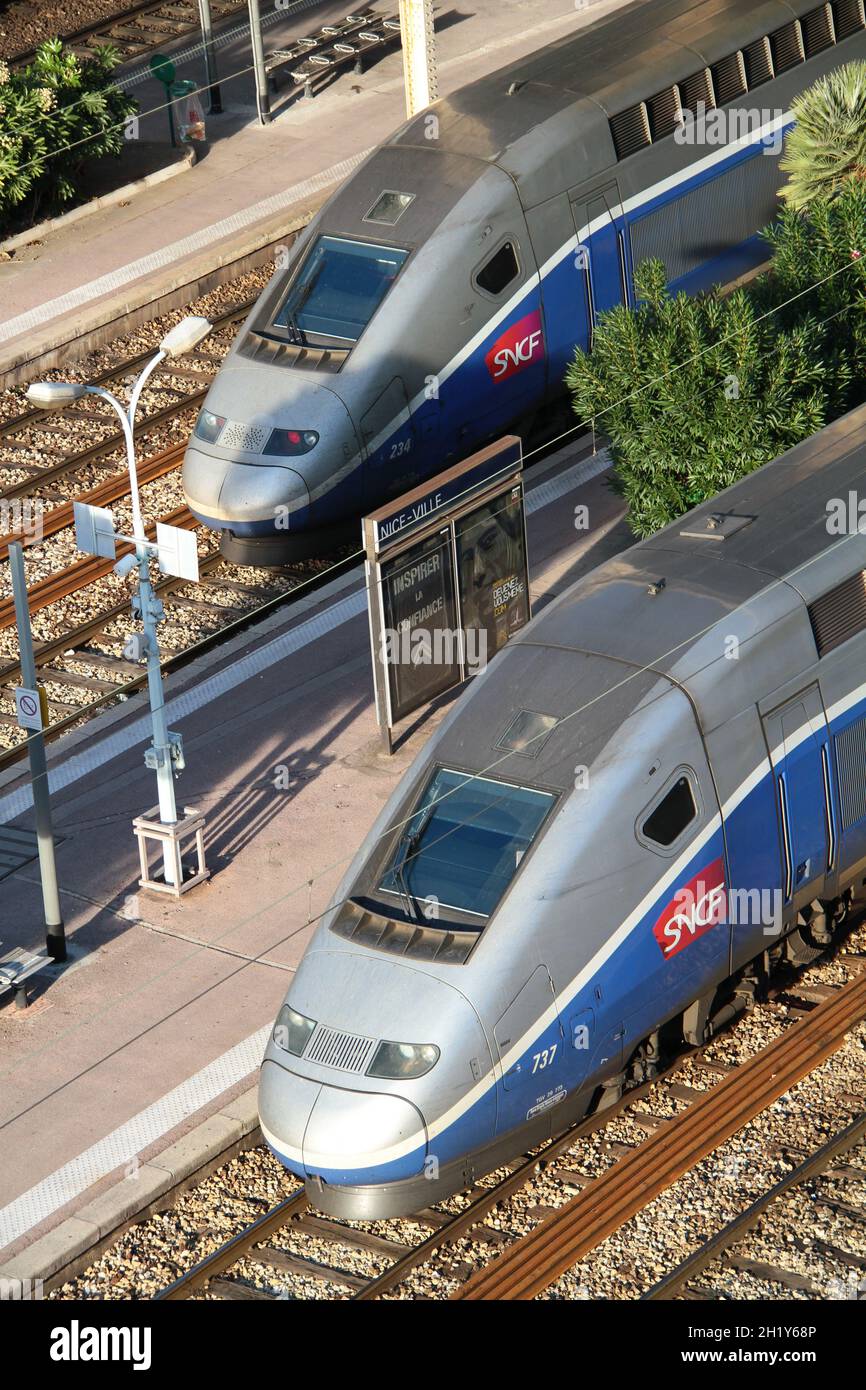 FRANCE.ALPES MARITIMES (06) NICE TGV TRAIN STATION Stock Photo - Alamy