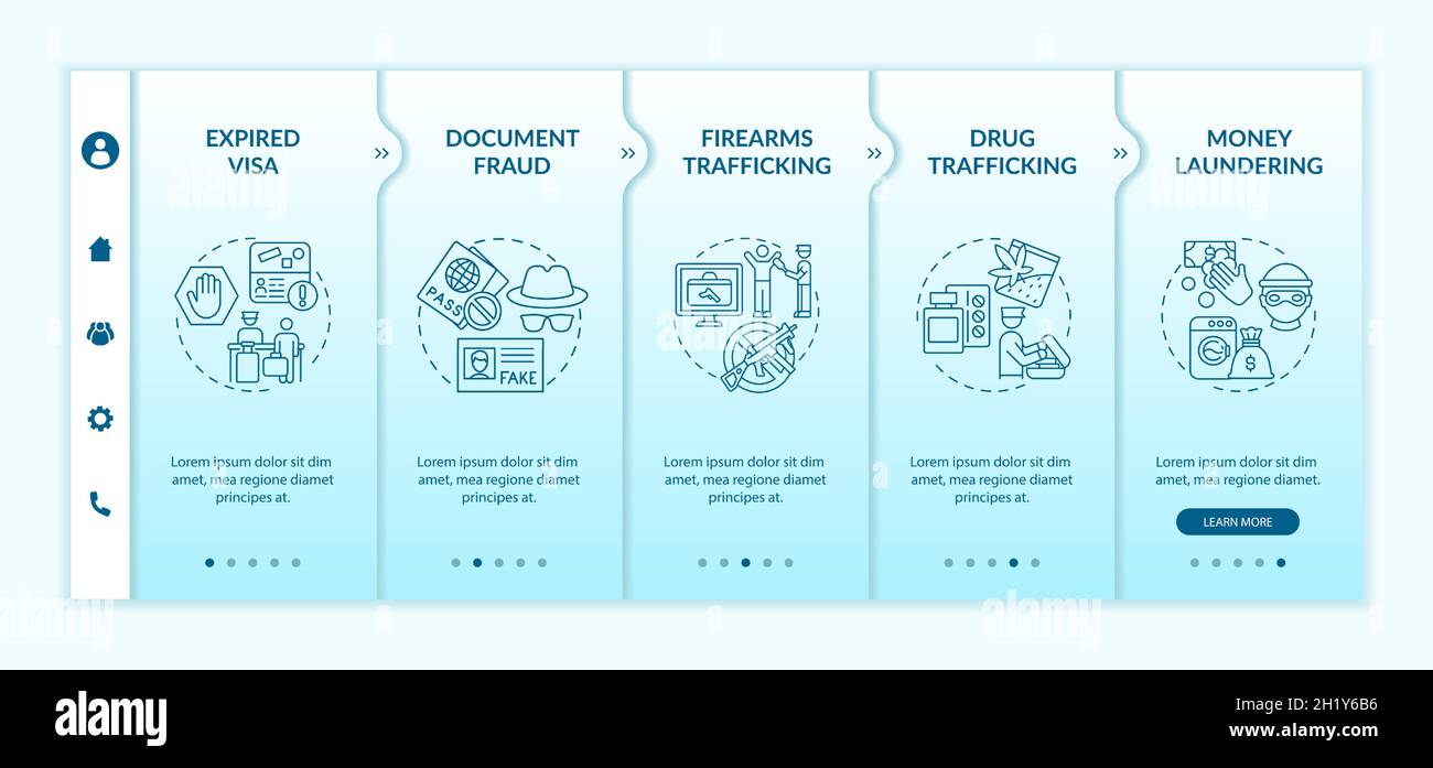 Reasons for deportation onboarding vector template Stock Vector Image & Art - Alamy