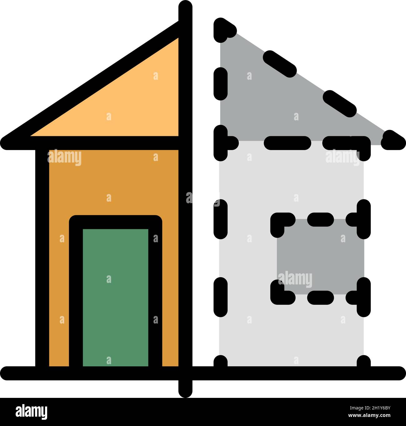 House reconstruction icon. Outline house reconstruction vector icon ...