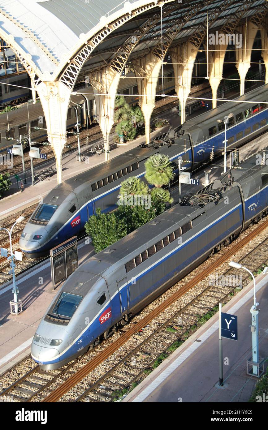FRANCE.ALPES MARITIMES (06) NICE TGV TRAIN STATION Stock Photo - Alamy