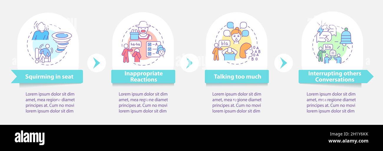 Hyperactivity signs vector infographic template Stock Vector Image ...