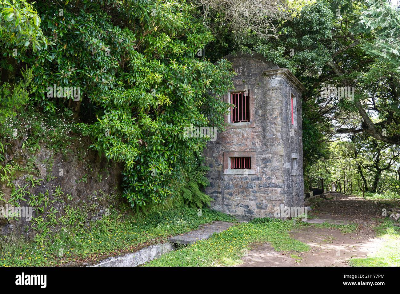 Levada da Portela, Water station, Madeira, Portugal Stock Photo - Alamy