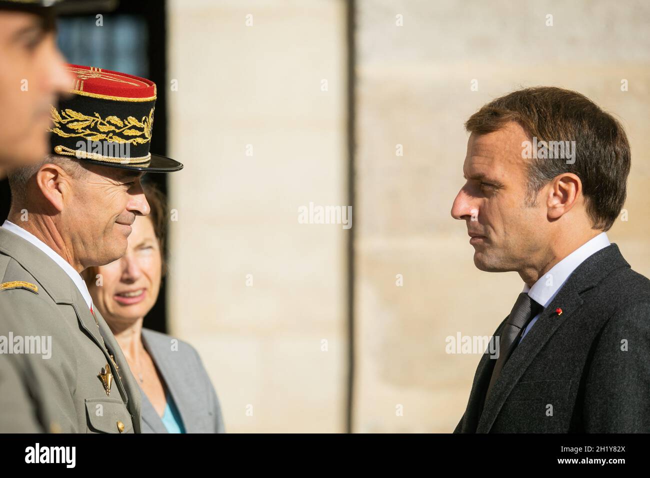 Paris, France, October 19, 2021. French President Emmanuel Macron ...