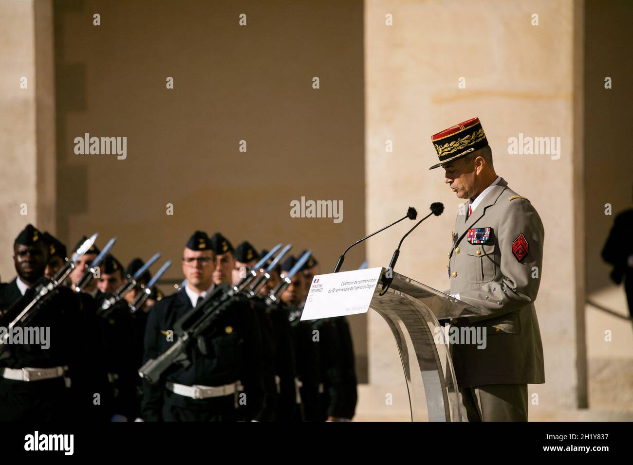 Paris, France, October 19, 2021. General Thierry Burkhard, chief of ...