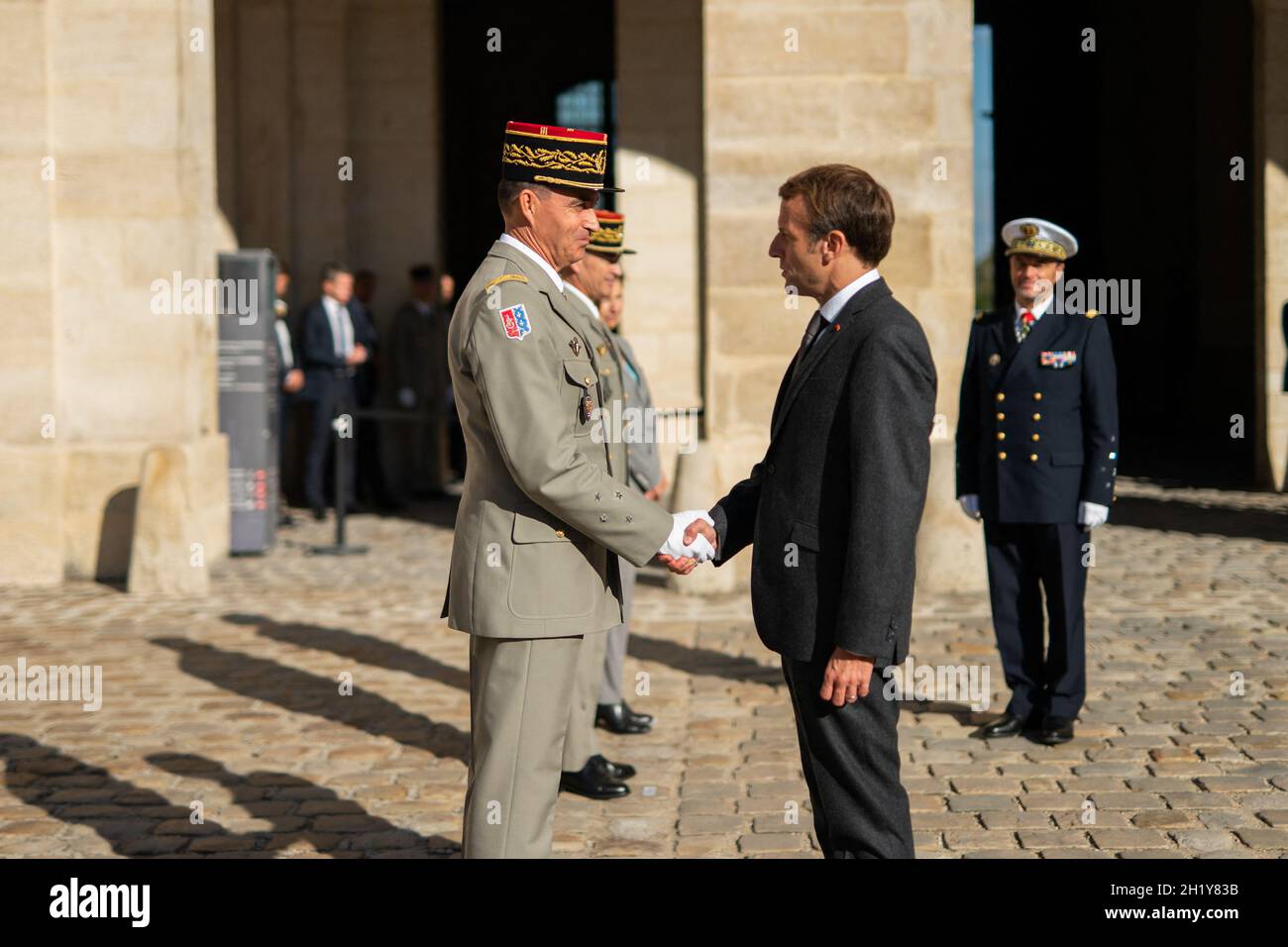Paris, France, October 19, 2021. French President Emmanuel Macron ...