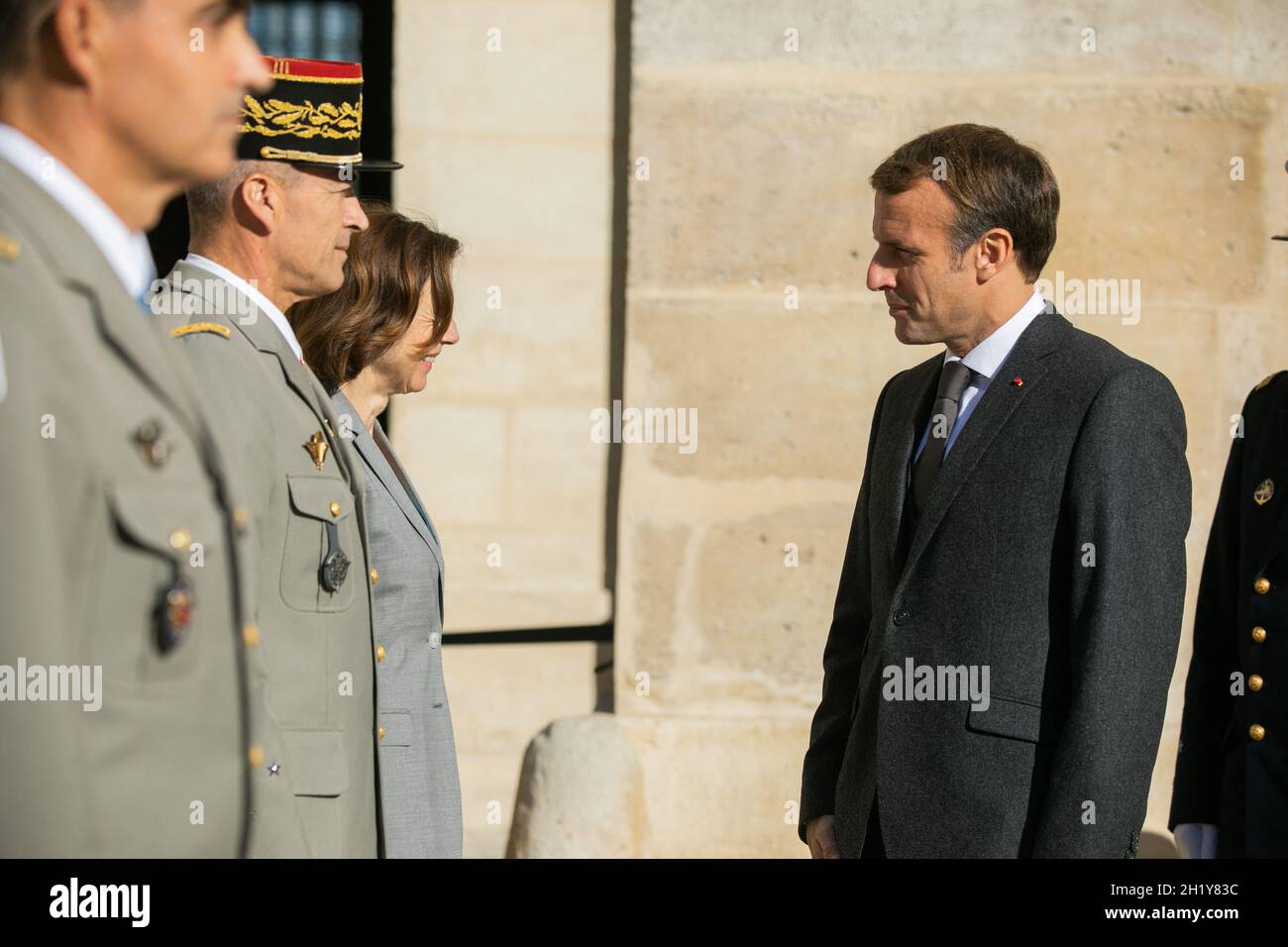 Paris, France, October 19, 2021. French President Emmanuel Macron ...