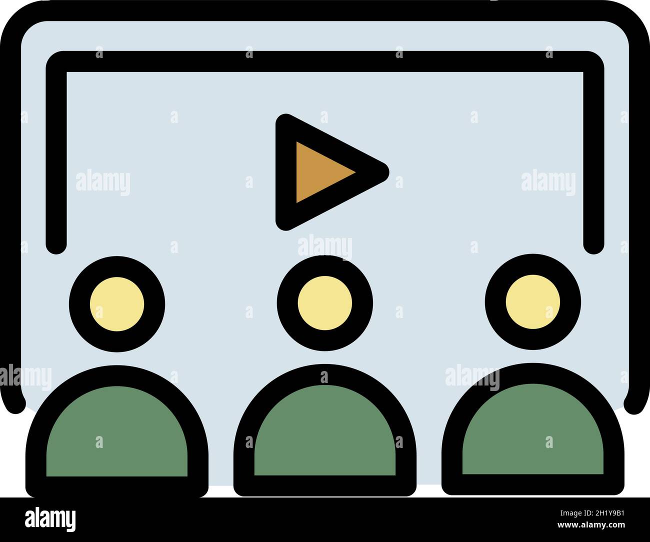 Cooking show playing icon. Outline cooking show playing vector icon ...