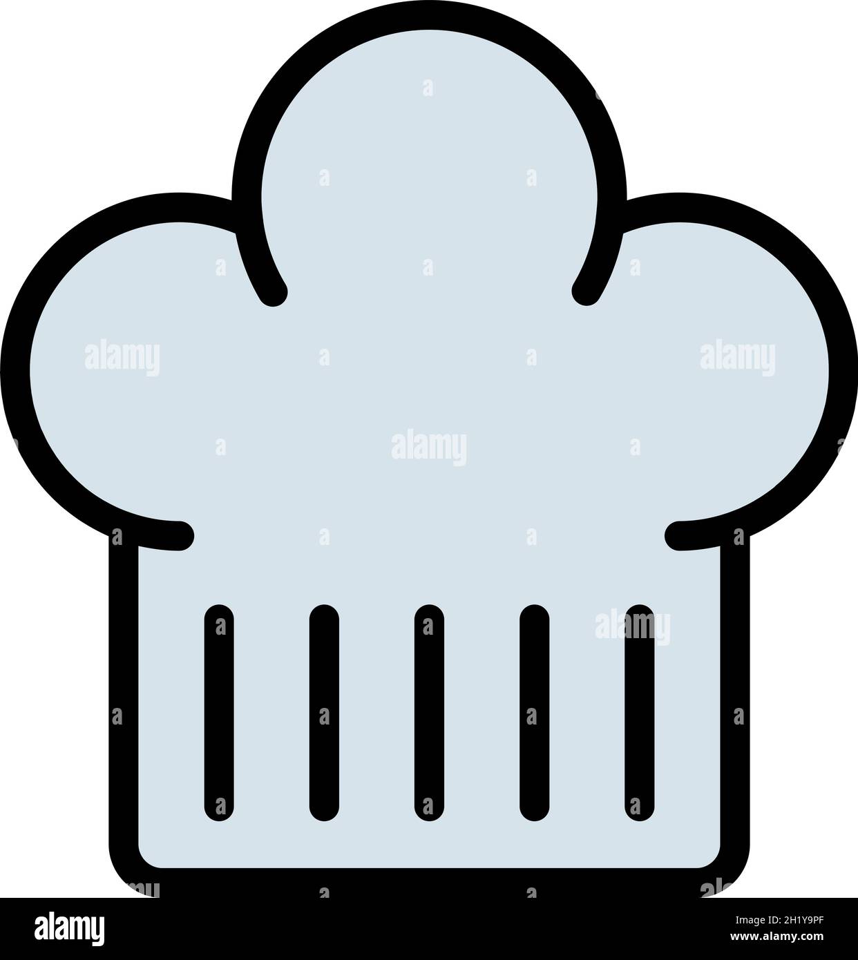 Cooking chef hat icon. Outline cooking chef hat vector icon color flat ...
