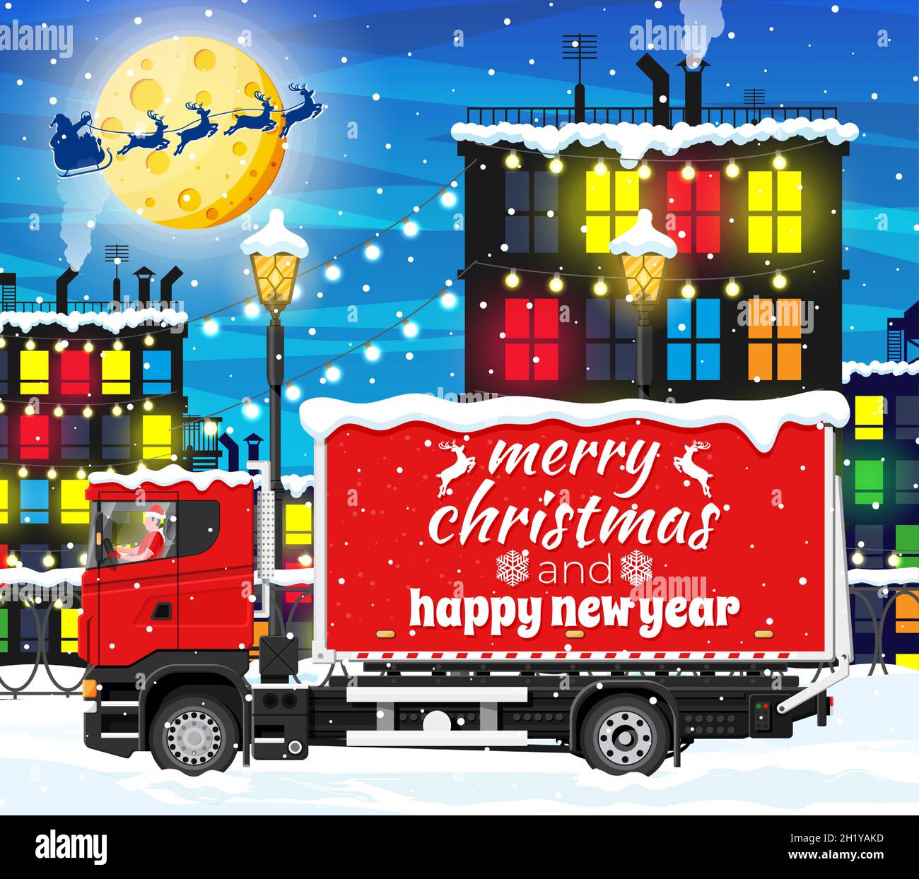 Man in town winter Stock Vector Images - Alamy