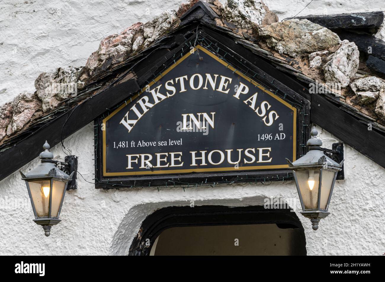 The Kirkstone Pass Inn, a popular and remote pub on the summit of ...