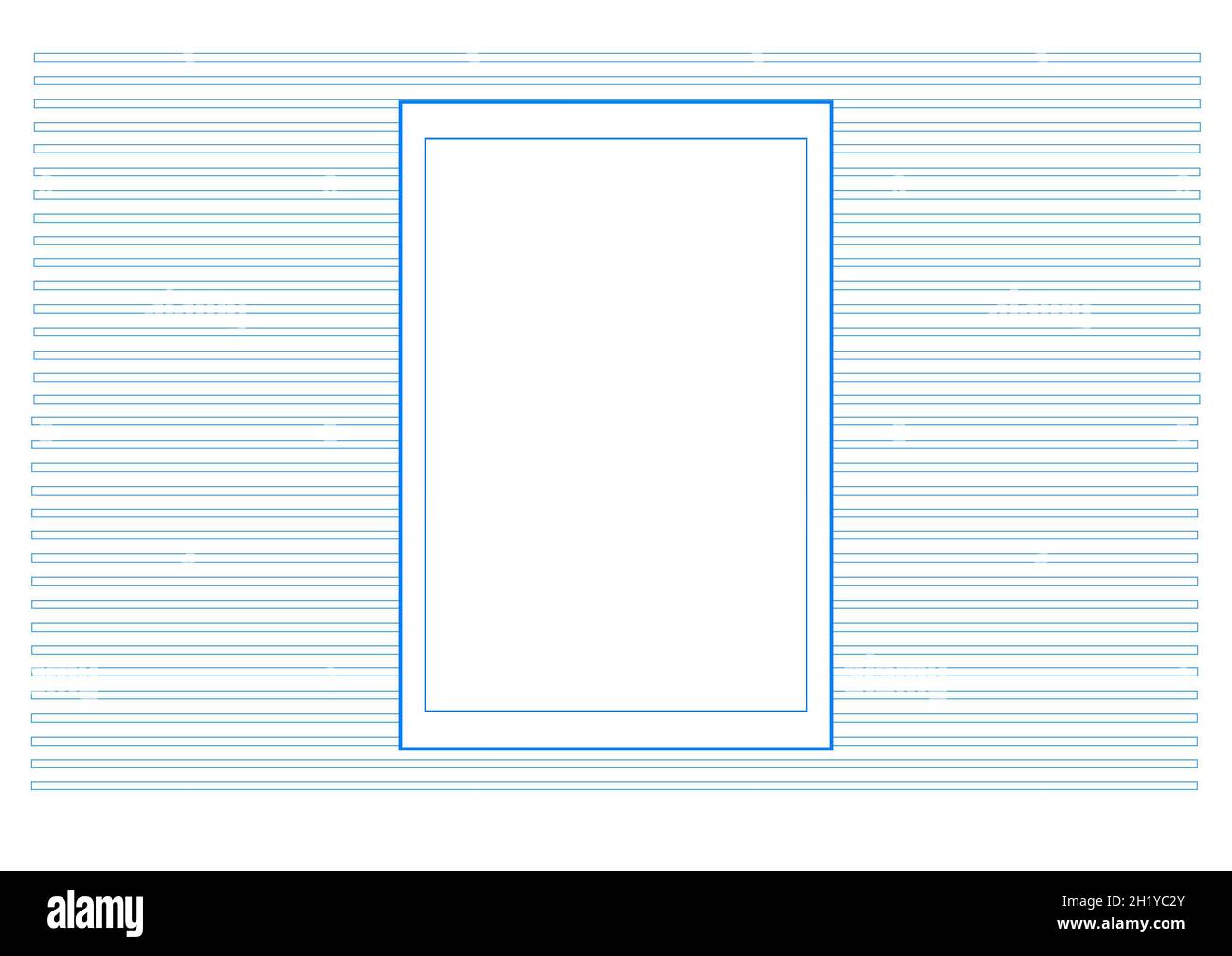 blank document with a border lined background Stock Photo - Alamy