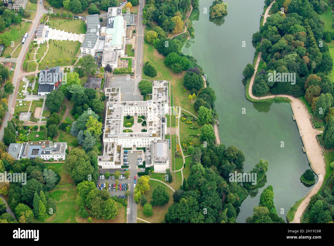 Aerial image of Highfields Park, Nottingham Nottinghamshire England UK ...