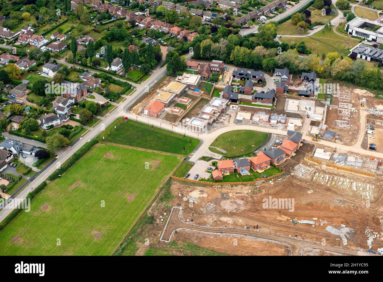 Aerial Image of Keyworth in Nottinghamshire England UK Stock Photo - Alamy