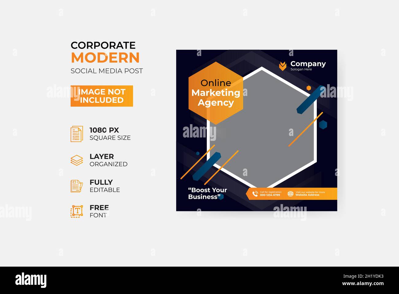 Creative social media post banner template, Corporate social media web ...